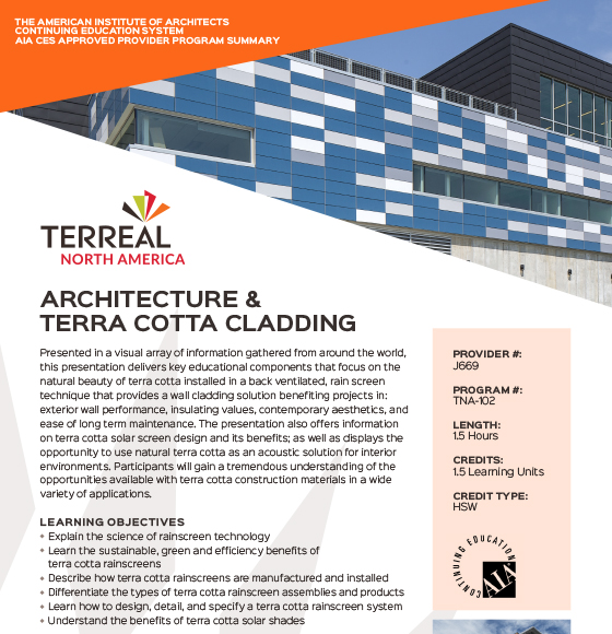 CEU: Architecture and Terracotta Cladding TNA | Terreal North America